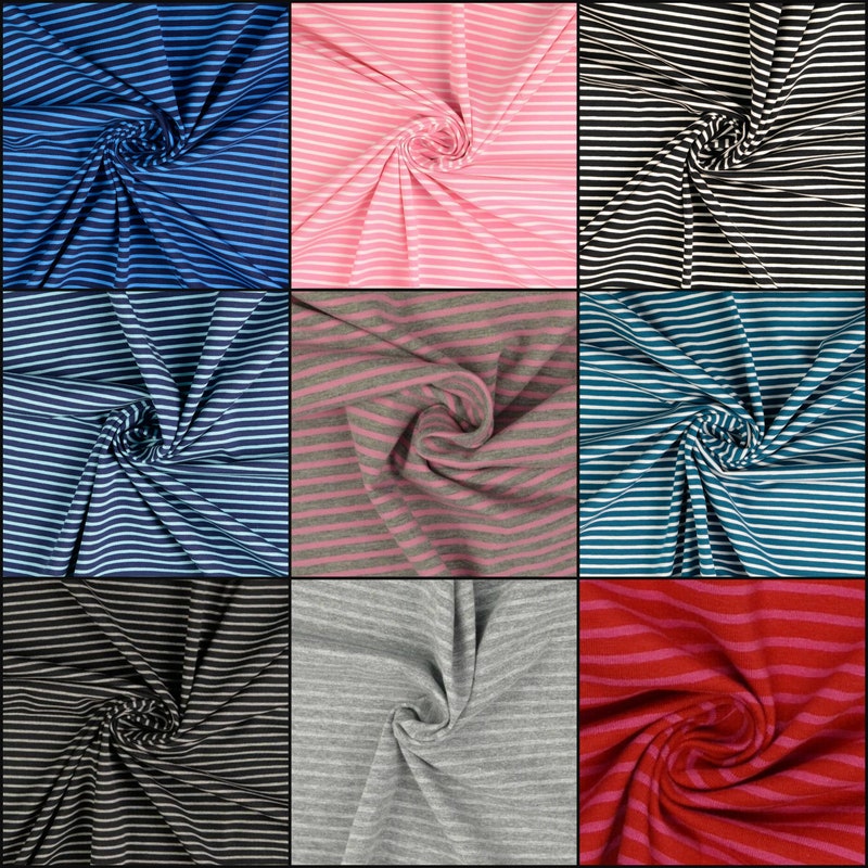 Stripe Jersey Fabric - Etsy