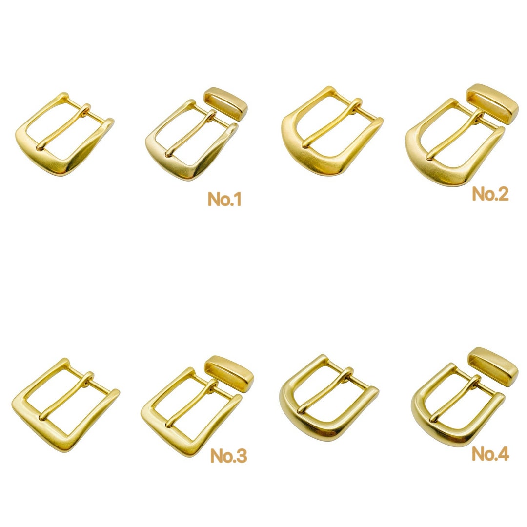 40mm Solid Brass Belt Buckle Belt Loop Set Leather Craft Hardware - Etsy