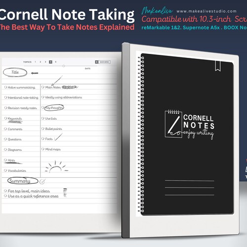 Cornell Note Taking Template the Best Way to Take Notes - Etsy
