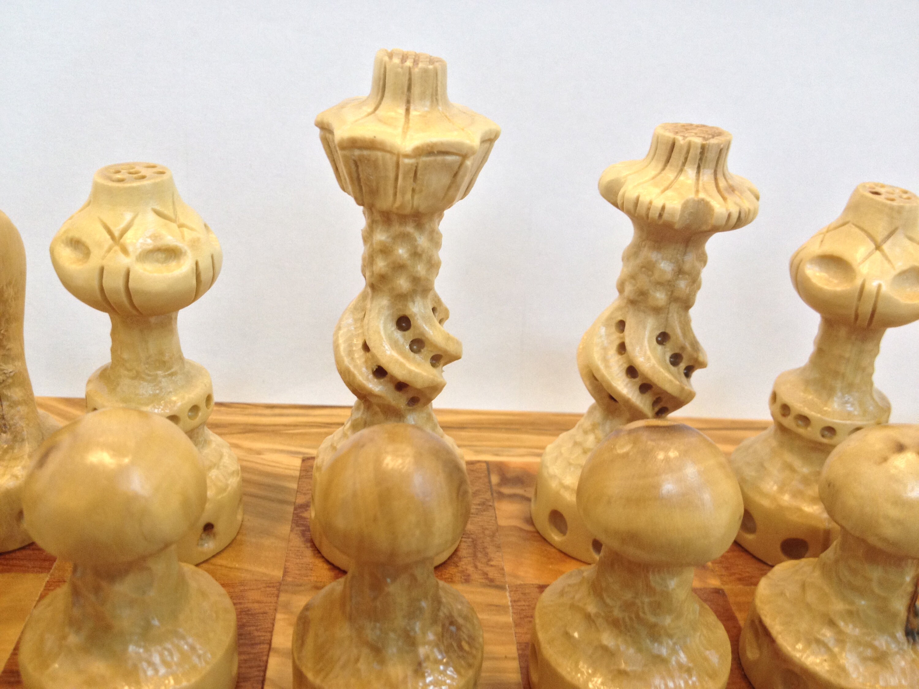 Olive Wood Chess Set and Board - Etsy