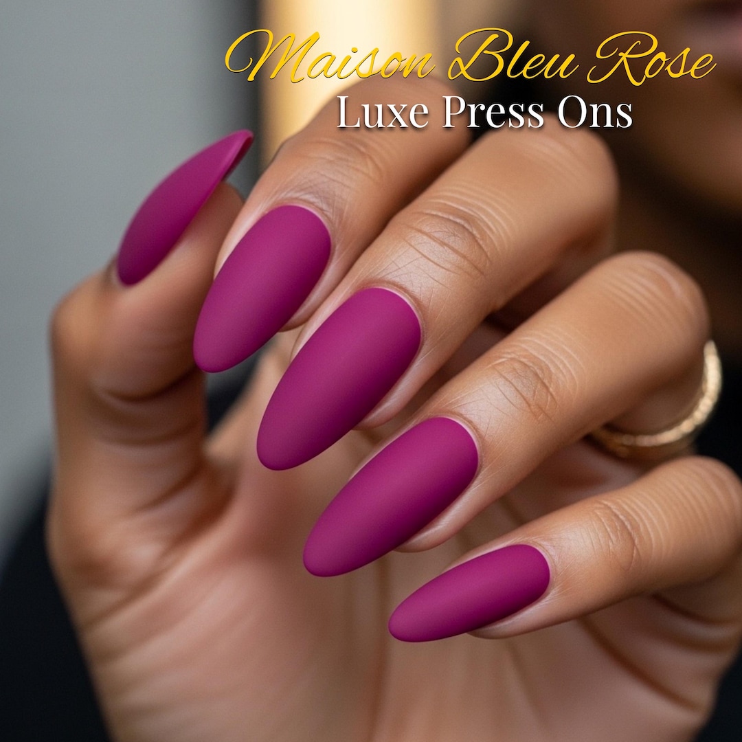 Mulberry Glow Matte Luxe Press on Nails| Handmade and Durable| No ...