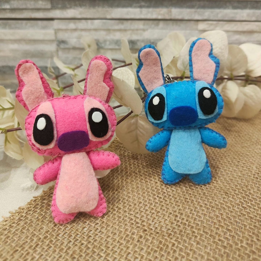 Stitch and Angel Key Ring - Etsy