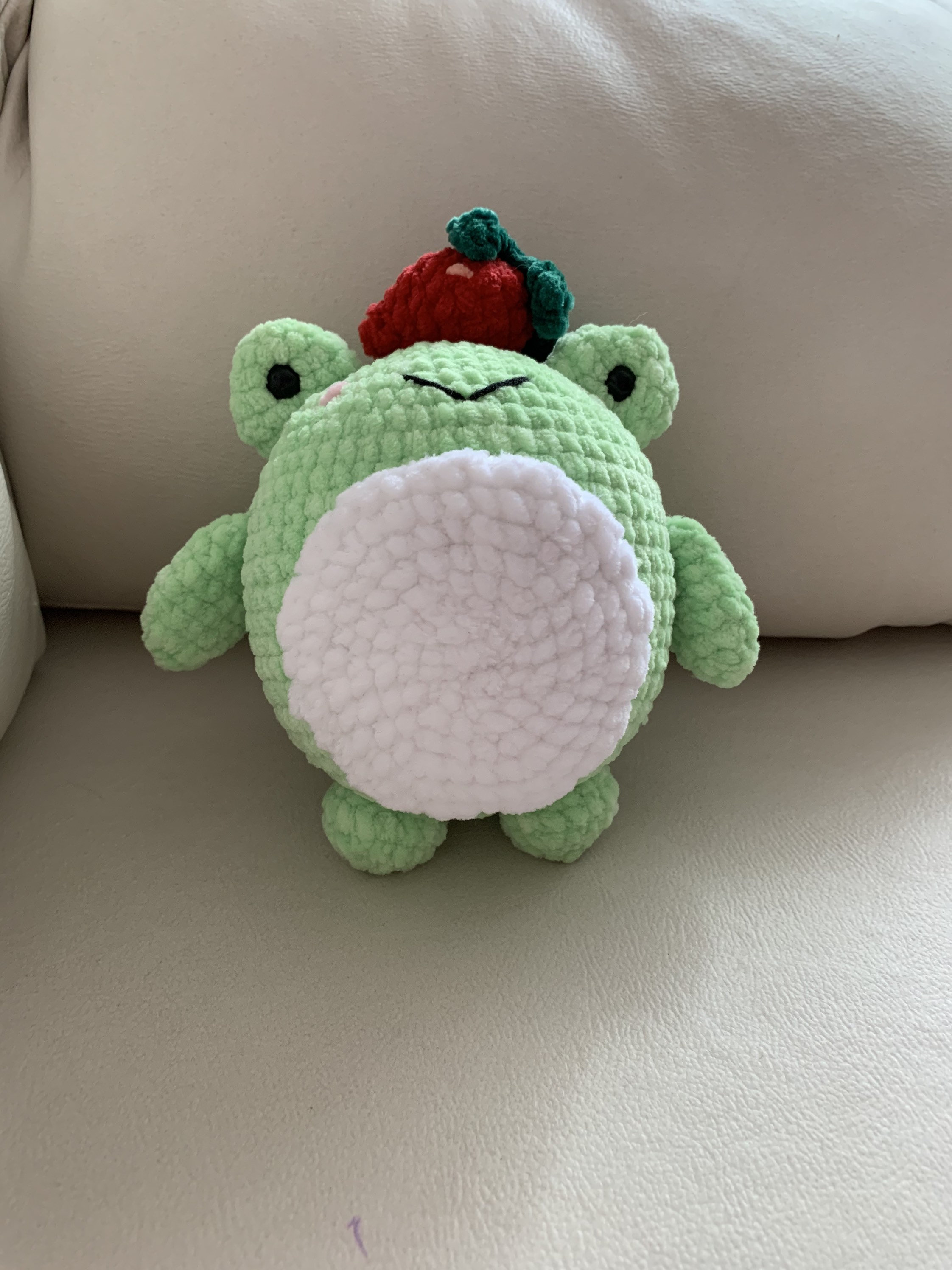 Toys & Games Strawberry frog plush toy Green frog stress buddy Cute ...