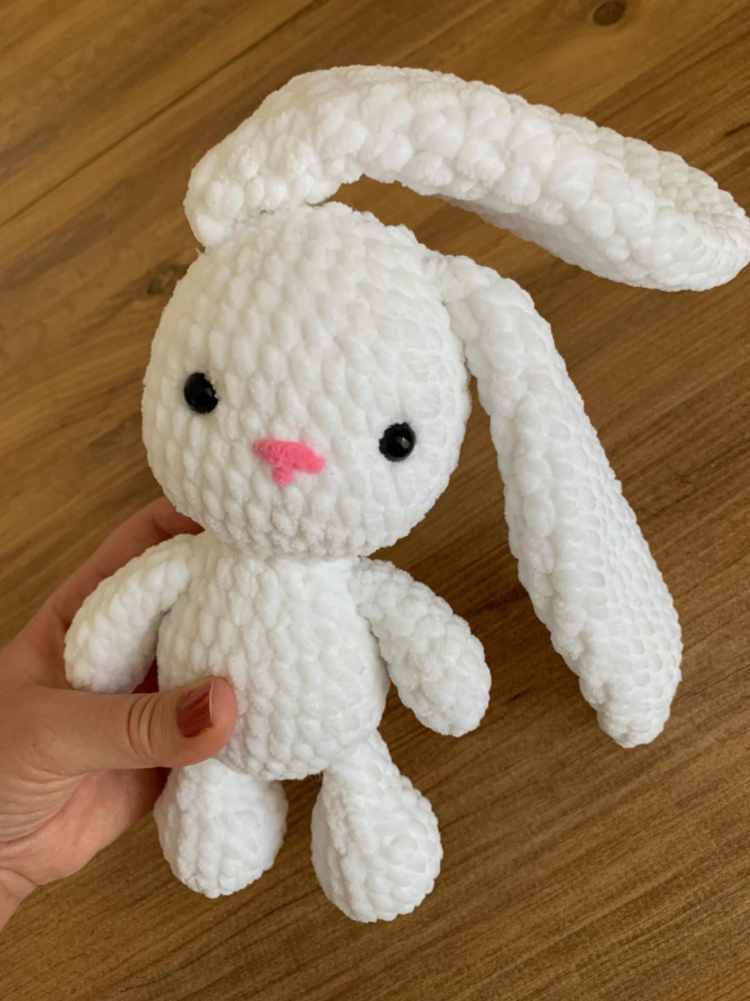 Crochet Plush Bunny Doll, Crochet Rabbit Toy, Knitted Bunny Toy ...