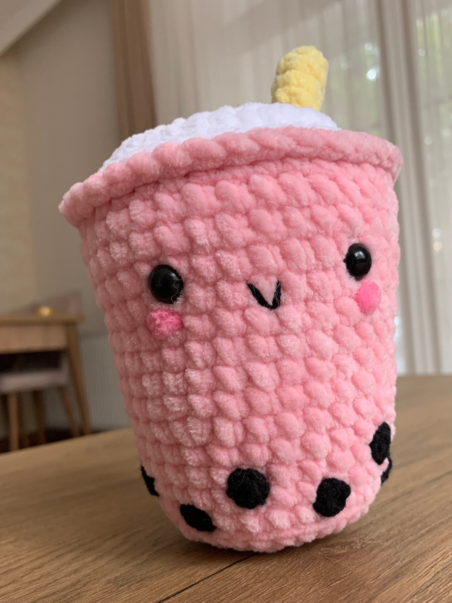 Crochet Boba Tea, Bubble Tea, Amigurumi Boba Milk Tea - Etsy