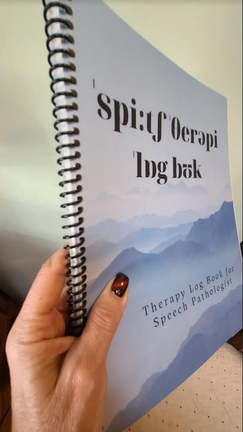 Spiral Bound Speech Therapist Log Book - Etsy