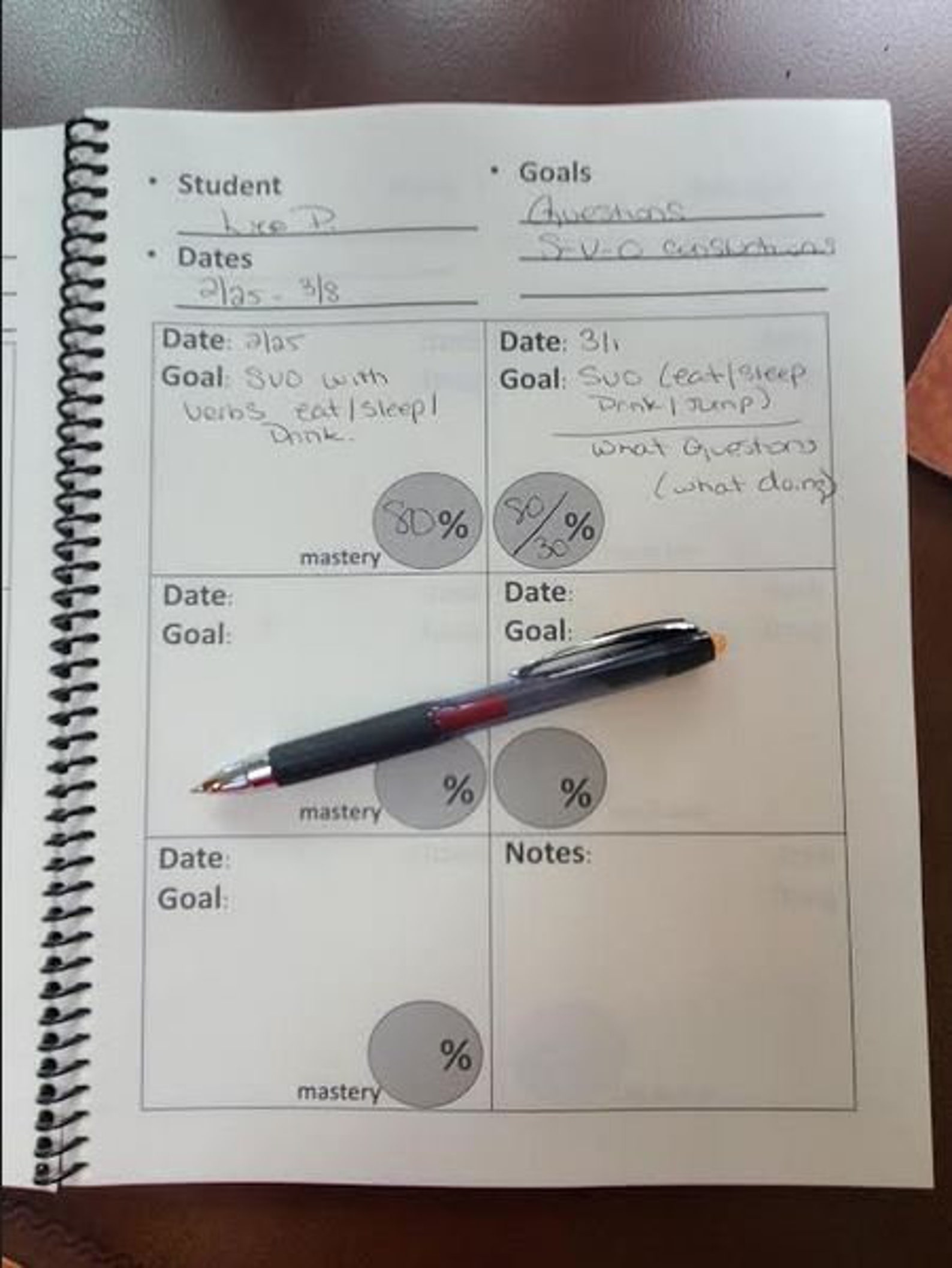 Spiral Bound Speech Therapist Log Book - Etsy