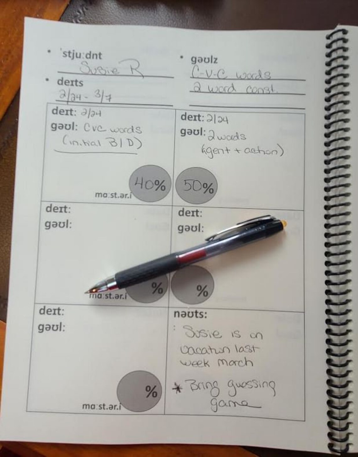 Spiral Bound Speech Therapist Log Book - Etsy