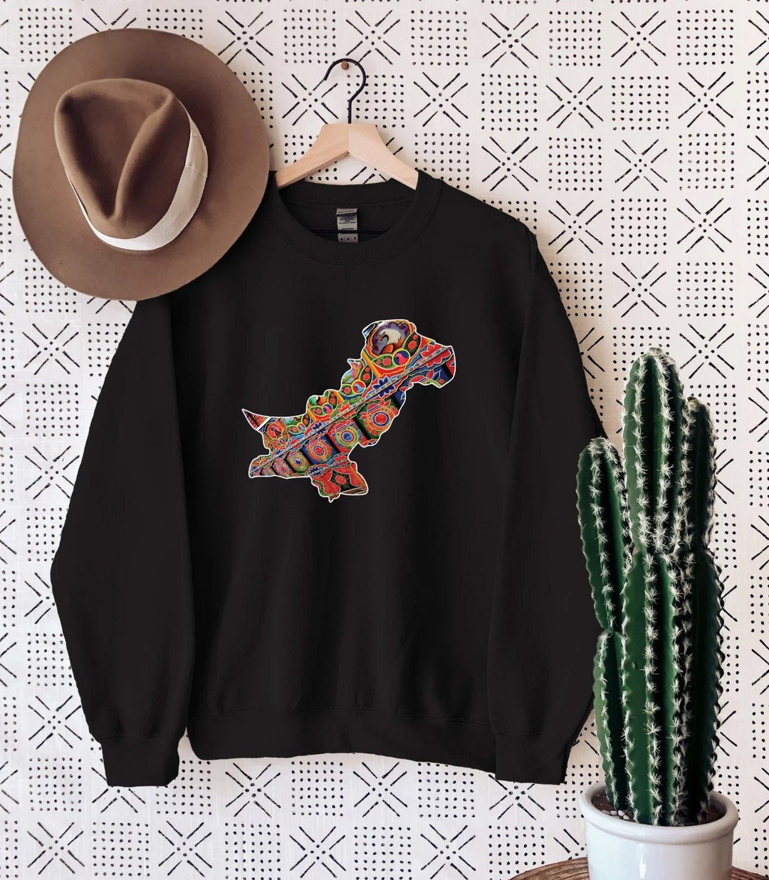Truck Art Pakistan Map Sweatshirt - Pakistan Truck Art Sweatshirt ...