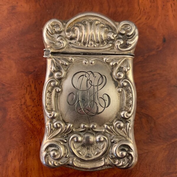 Antique Sterling Silver Match Safe - Etsy