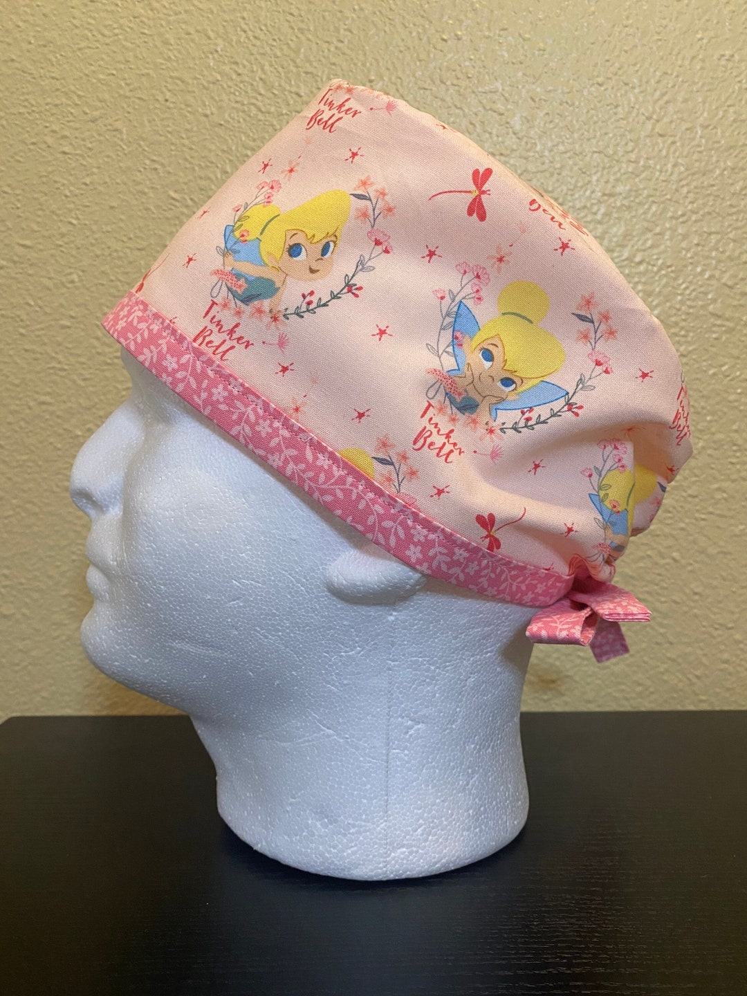 Disney Peter Pan Tinkerbell Pink Cute Cartoon Pixie Scrub Cap, Scrub ...