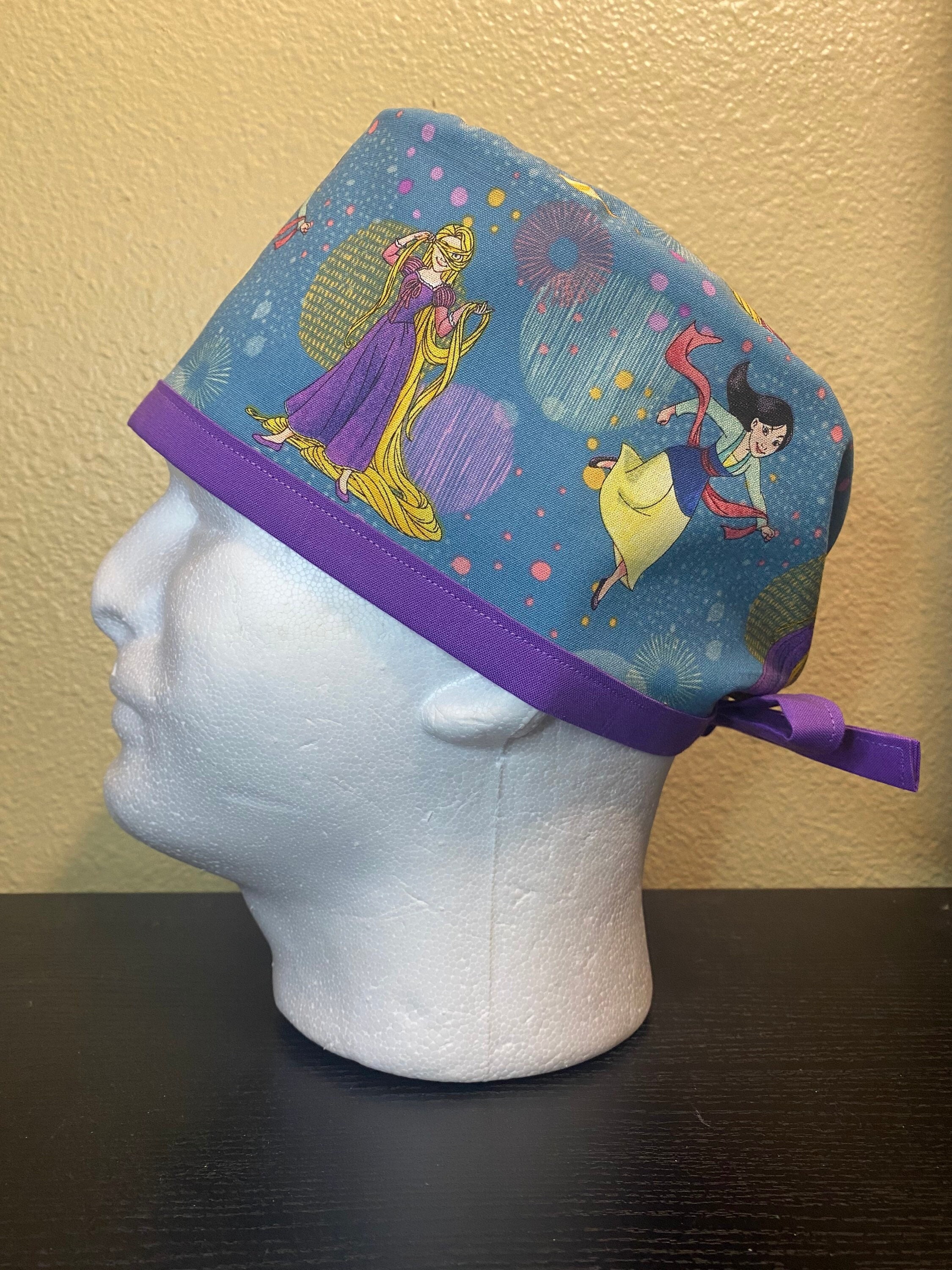 Disney Princess Mulan Rapunzel Cartoon Scrub Cap Scrub - Etsy
