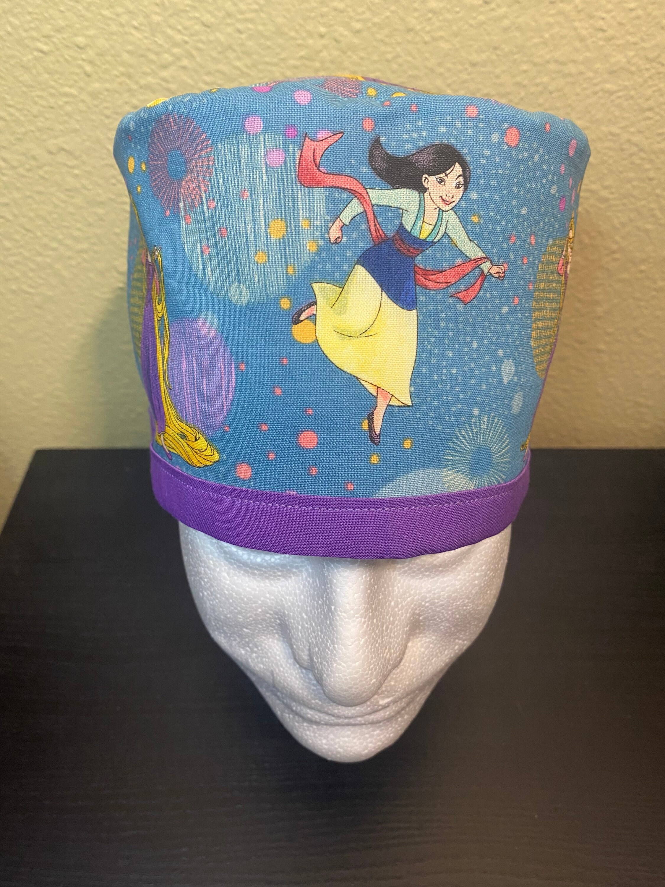 Disney Princess Mulan Rapunzel Cartoon Scrub Cap Scrub - Etsy