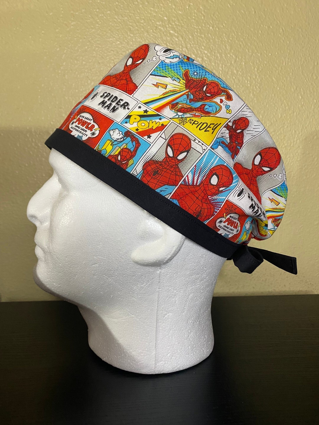 Disney Marvel Spider Man Pixie Scrub Cap, Scrub Caps for women, Scrub ...