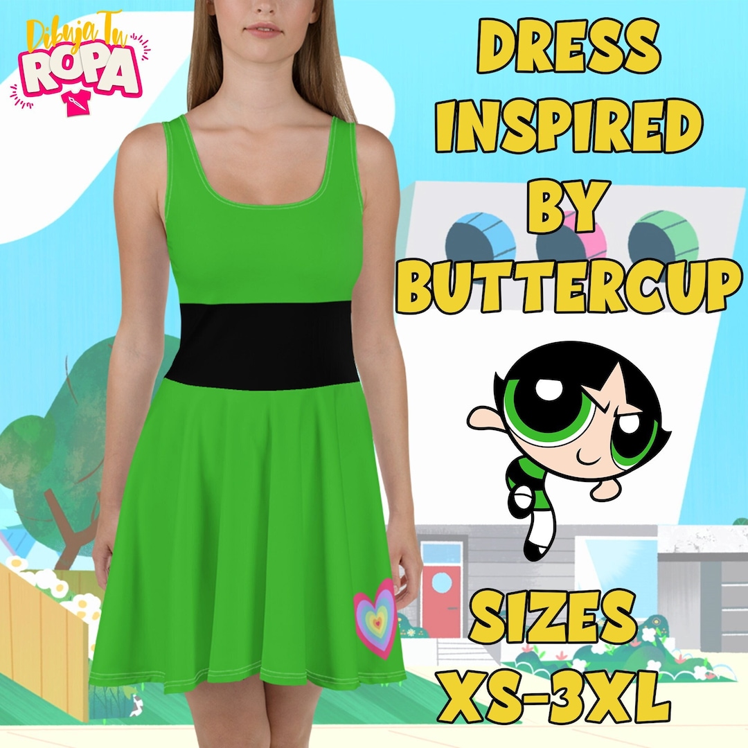 Costume Inspired By Buttercup From The Powerpuff Girls Cartoon