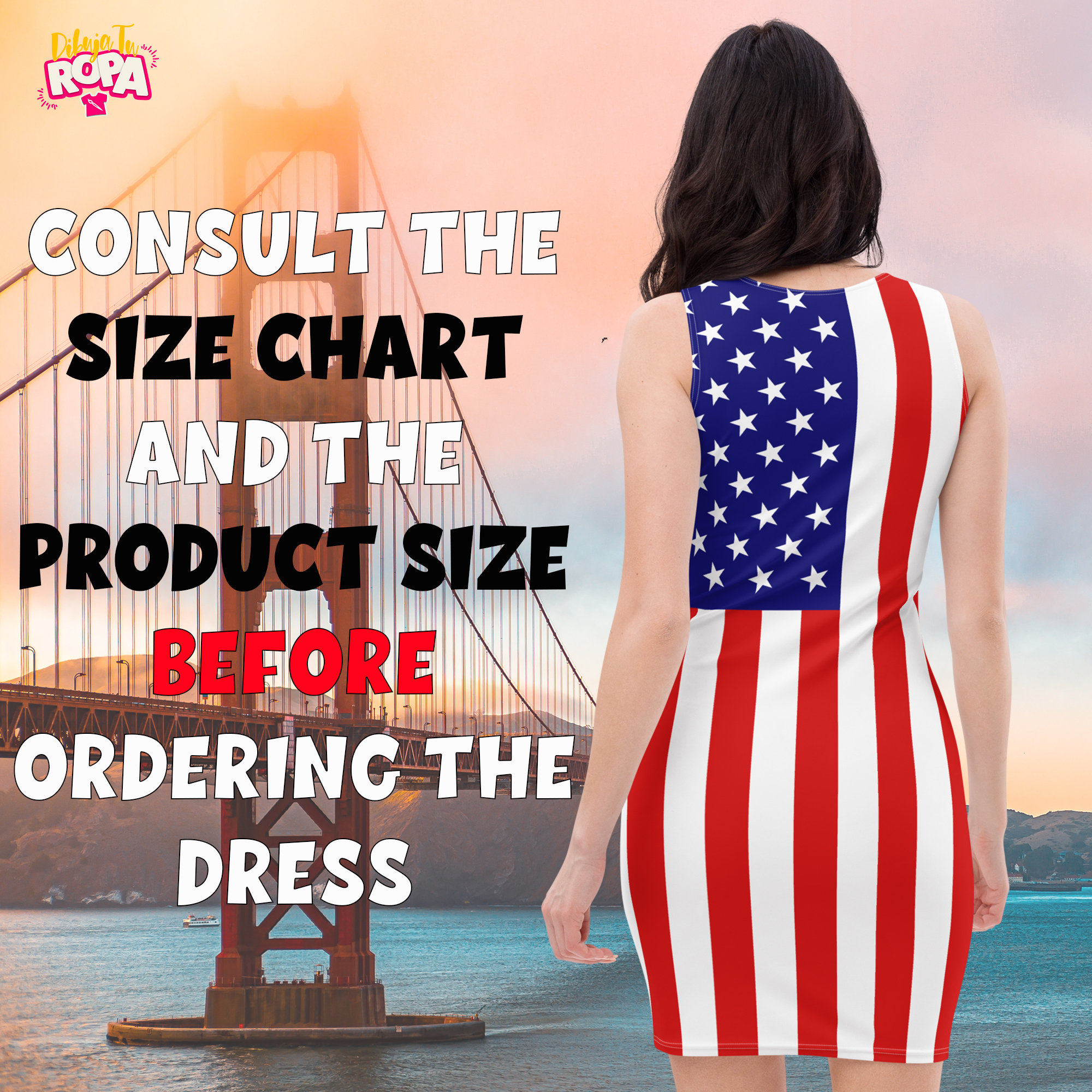 North American Flag-inspired Women’s Fitted Dress / North American Flag ...