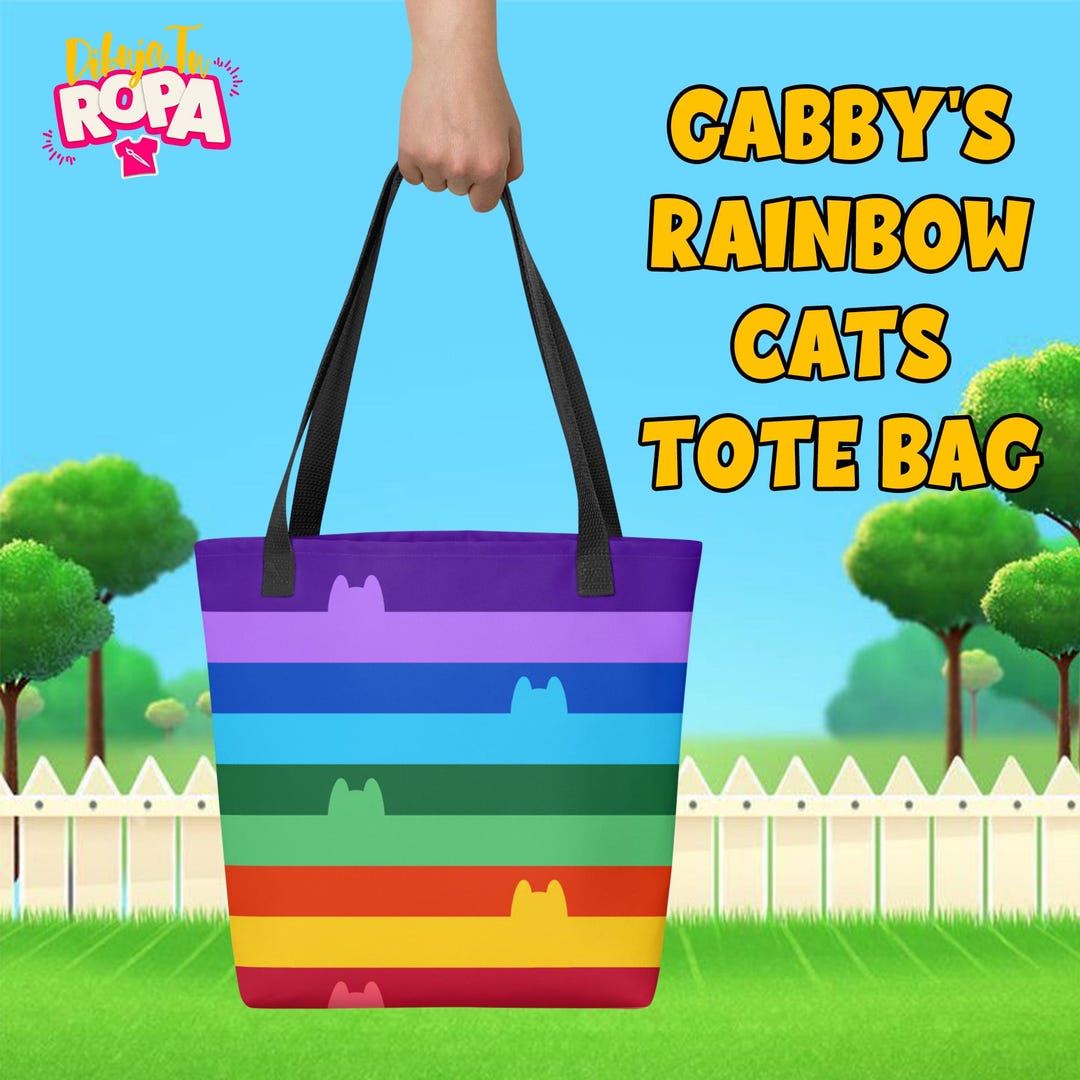 A Purrrfect Tote for Gabby’s Fans! - Gabby’s Rainbow Cat Tote - Etsy