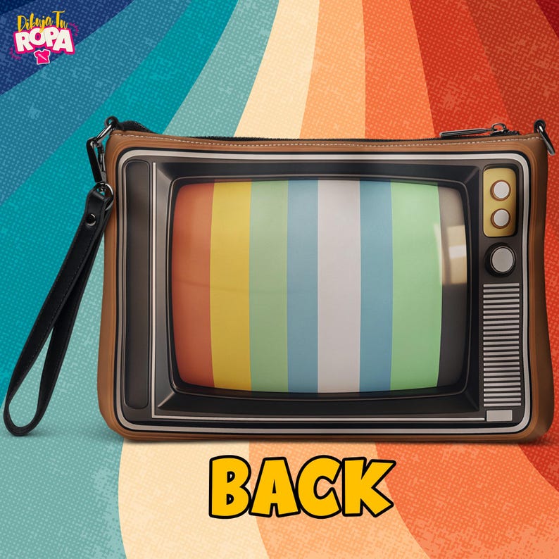 Retro CRT TV Crossbody Bag – Vintage Television Illusion Purse, 70s 80s ...