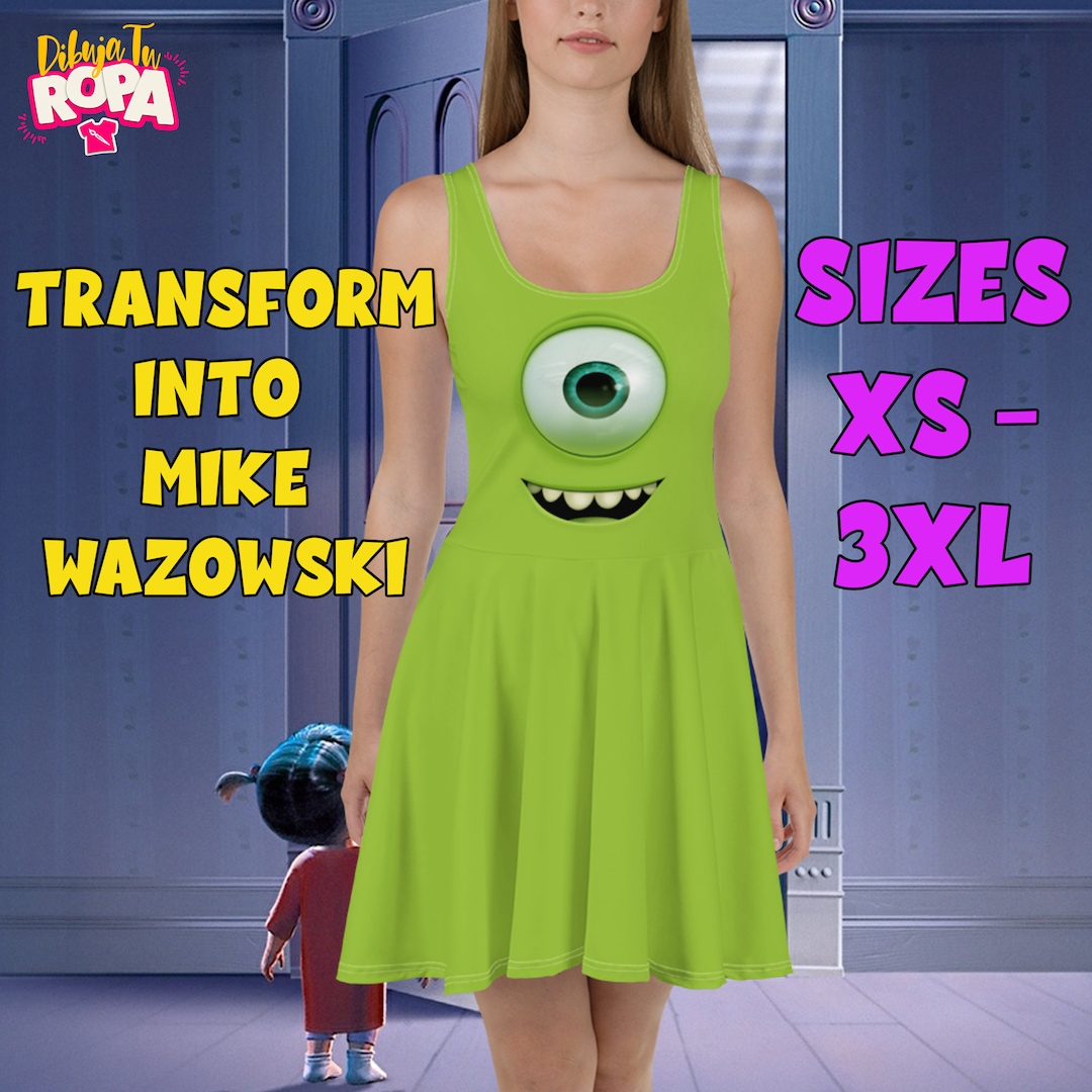 Skater Dress Inspired by Mike Wazowski / Monsters, Inc. / Green / Sizes ...
