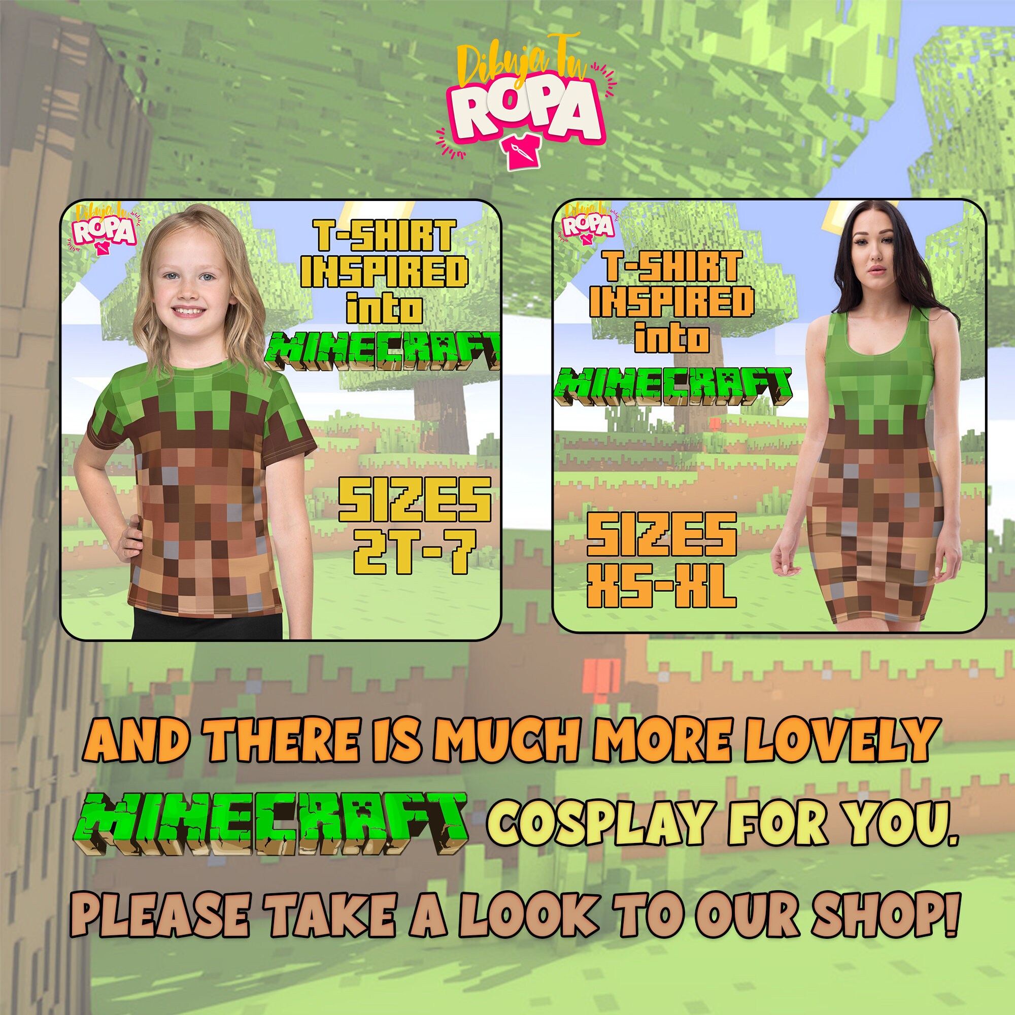 Womens Fitted Dress Inspired by Minecraft / Voxel / Pixelated - Etsy
