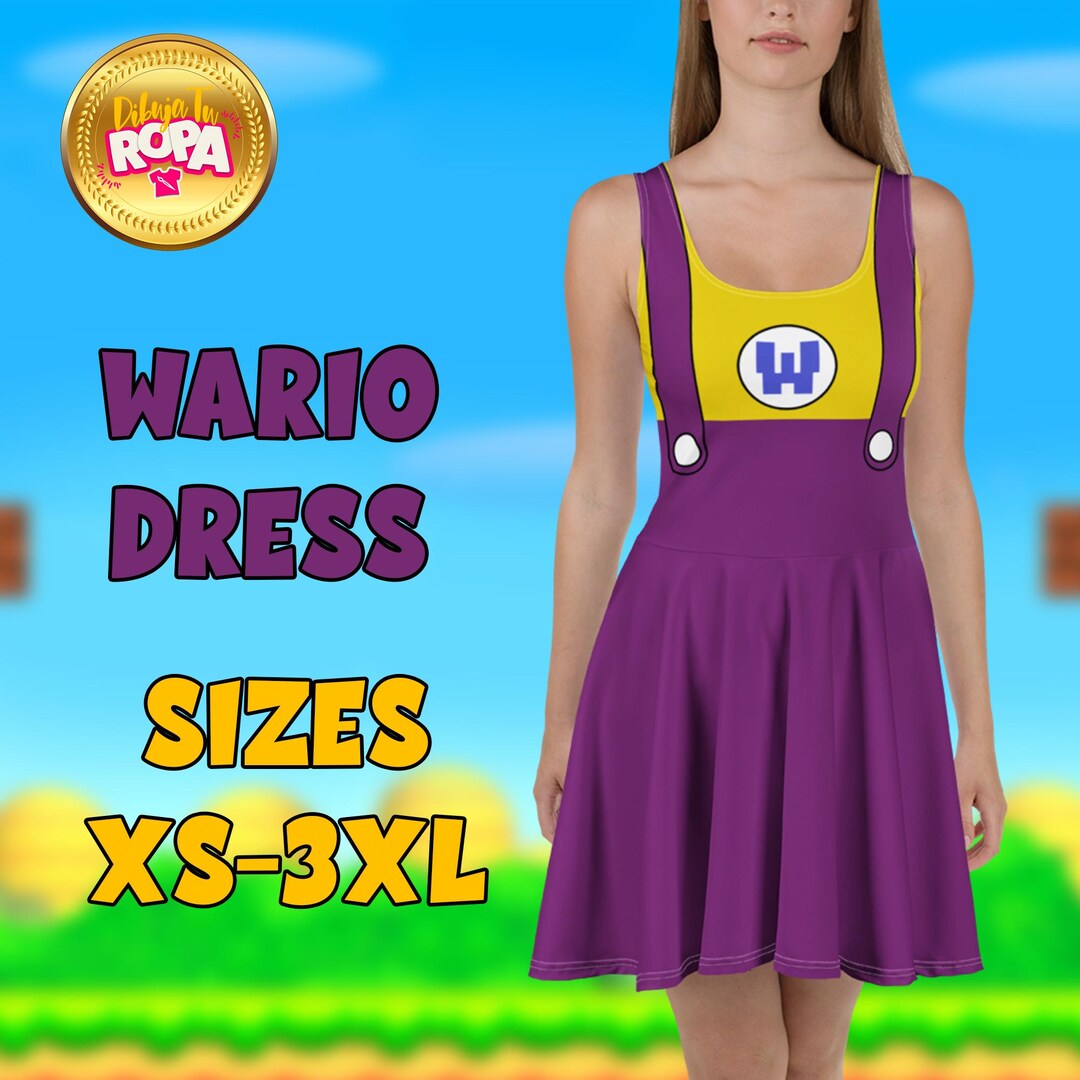 Wario Inspired Skater Dress | 90s Gamer Girl Villain Look | Geeky ...