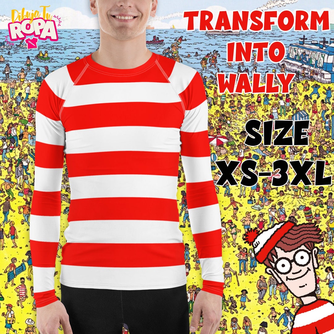 Men’s Long Sleeve T-shirt for Inspired by Walle / Where’s Wally ...