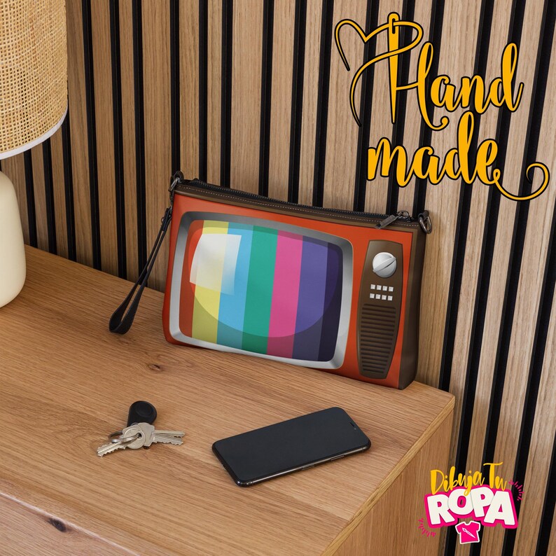 Retro TV Test Pattern Crossbody Bag | Vintage Tube Purse With Color ...