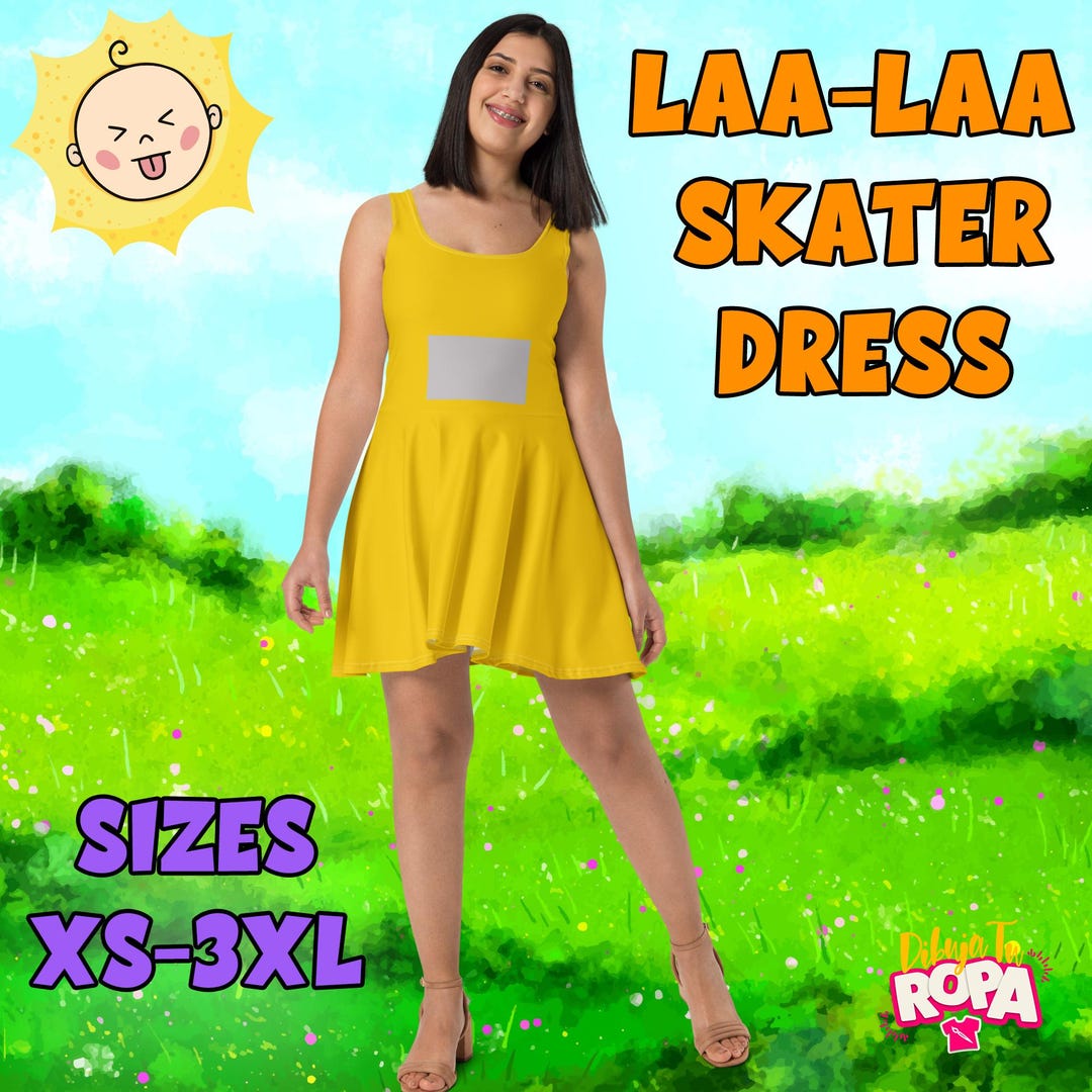 Teletubbies Dress | Laa-laa Skater Dress | Yellow Cosplay Outfit ...