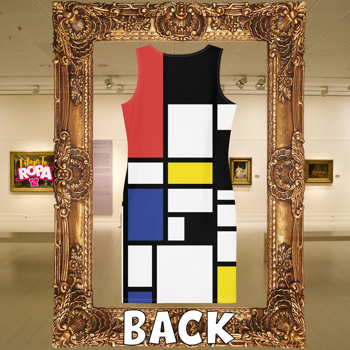 Piet Mondrian Inspired Dress / Artistic Dress / Painting on Clothes ...