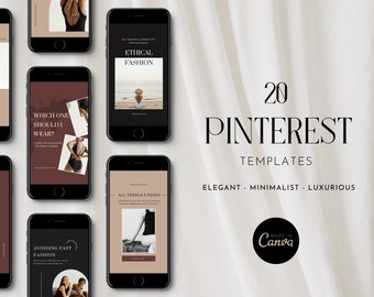 Pinterest Templates for Blogger Canva Template Pinterest - Etsy
