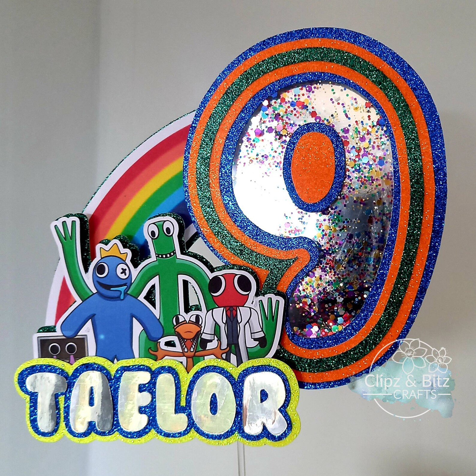 Rainbow Friends Cake Topper Personalised With Name and Age - Etsy UK