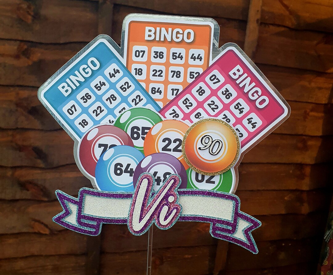 Bingo Cake Topper/bingo Themed/happy Birthday Cake Topper/cake ...