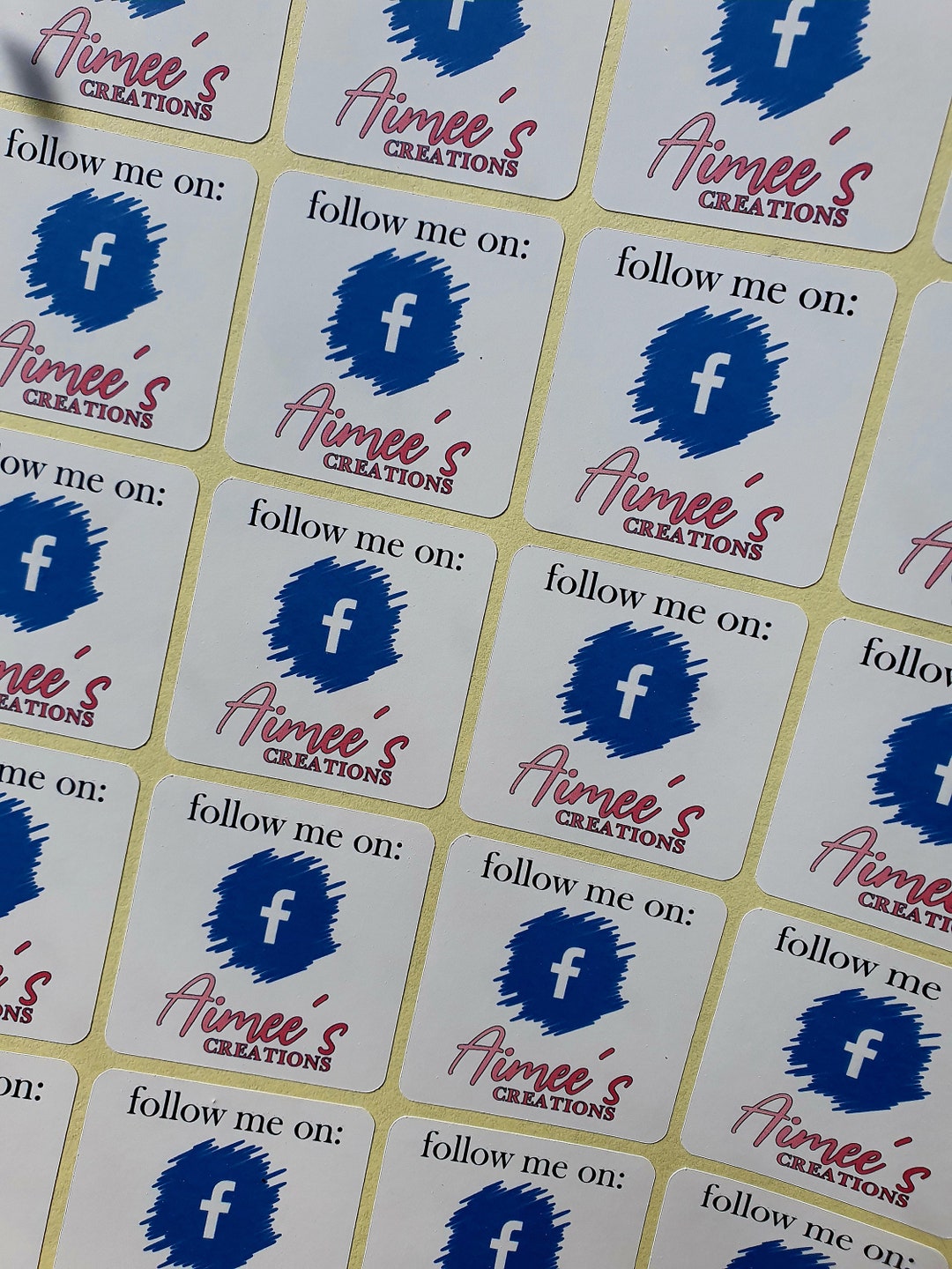 Facebook Instagram Follow Us/follow Me Stickers Gloss Stickers Business ...