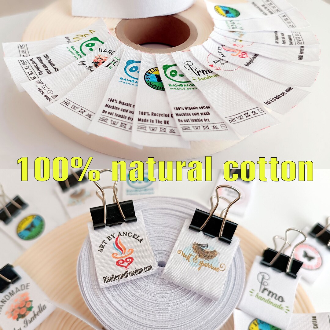 Custom Organic Cotton Labels, Colored Clothing Labels,natural Cotton ...