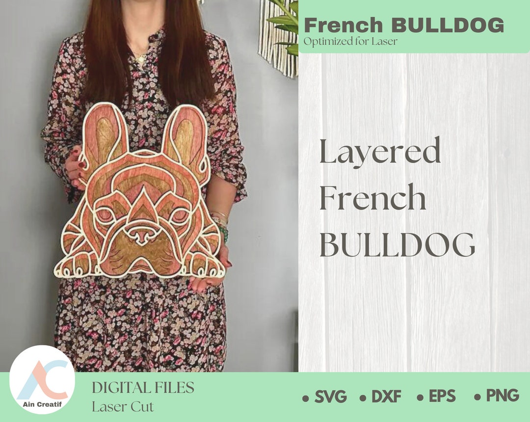 Multilayer French Bulldog SVG/ French Bulldog Cutting File / Plywood ...