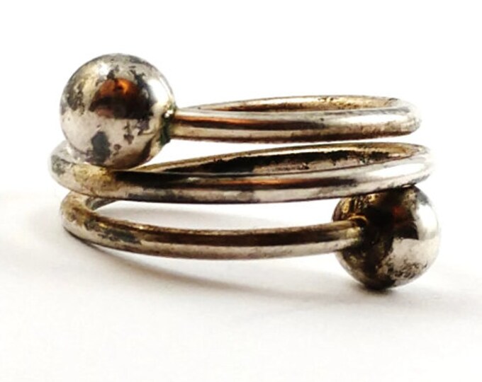 Vintage Modernist MCM Ring in Sterling, 1960's, Vintage Jewelry - Etsy