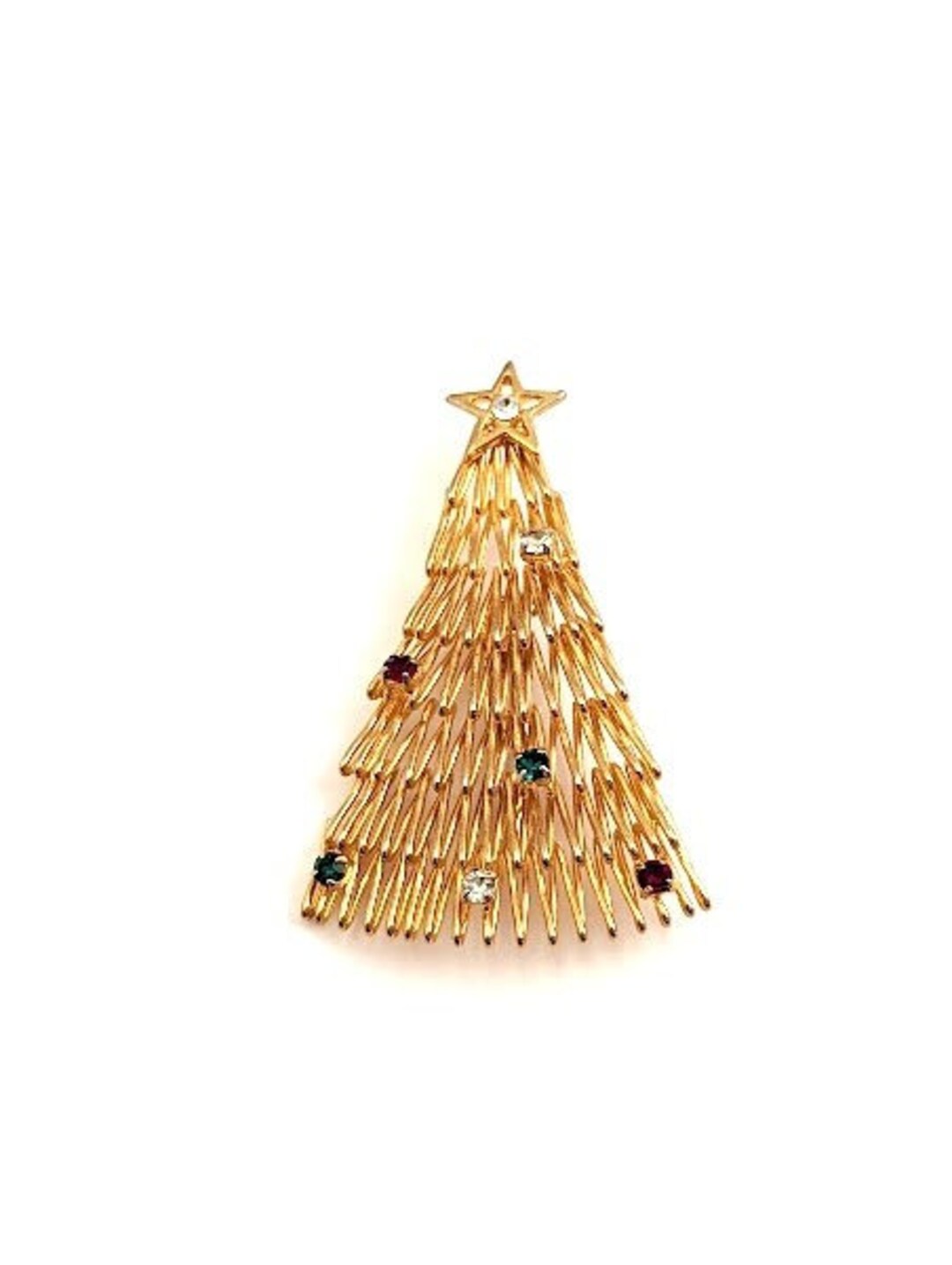 Vintage Christmas Tree Pin - Etsy