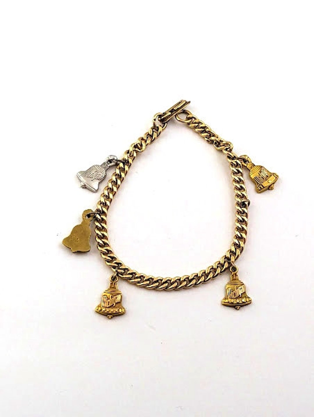 Vintage Charm Bracelet, Michigan Bell Theme - Etsy