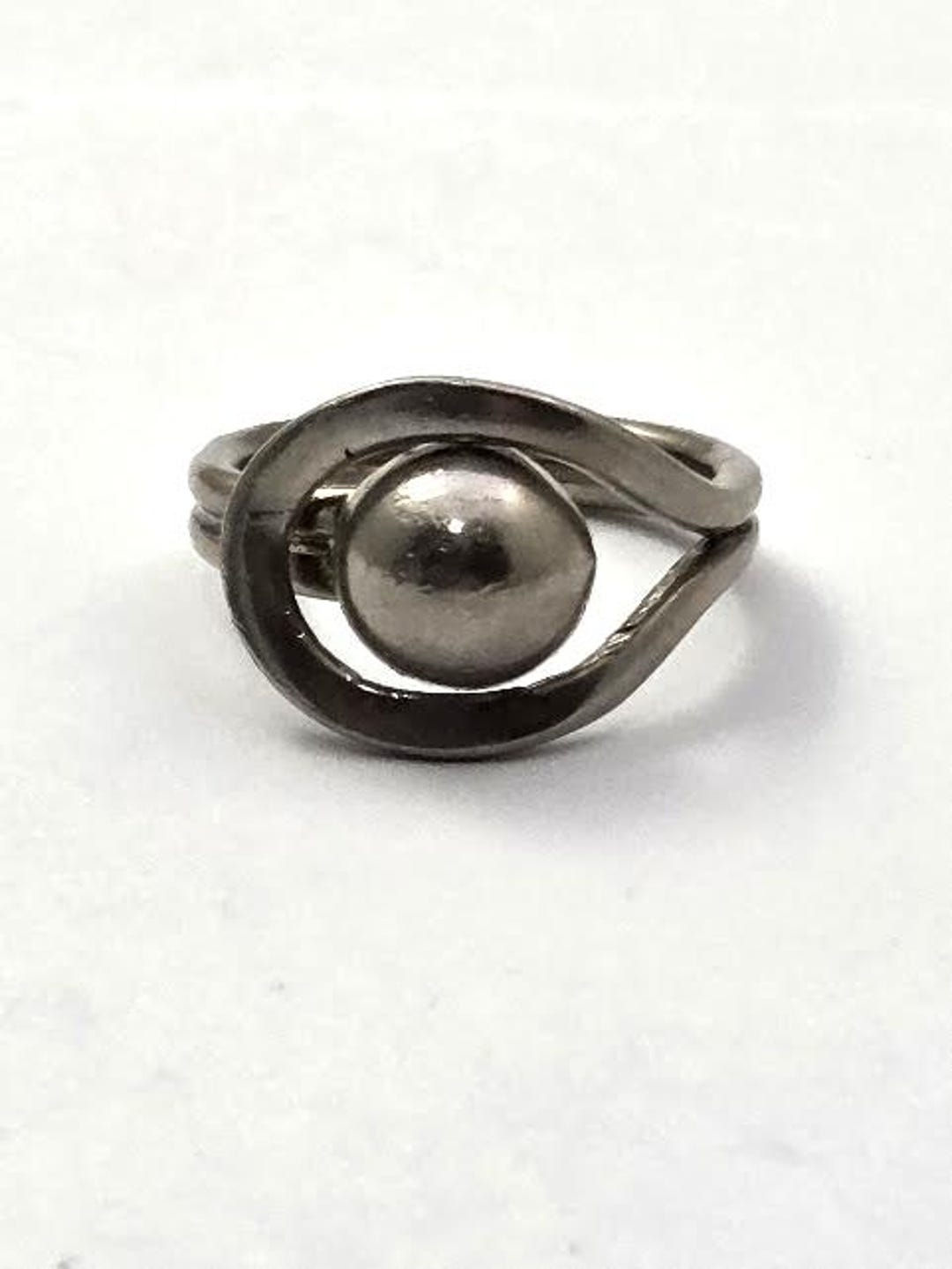 Vintage MCM Modernist Ring - Etsy