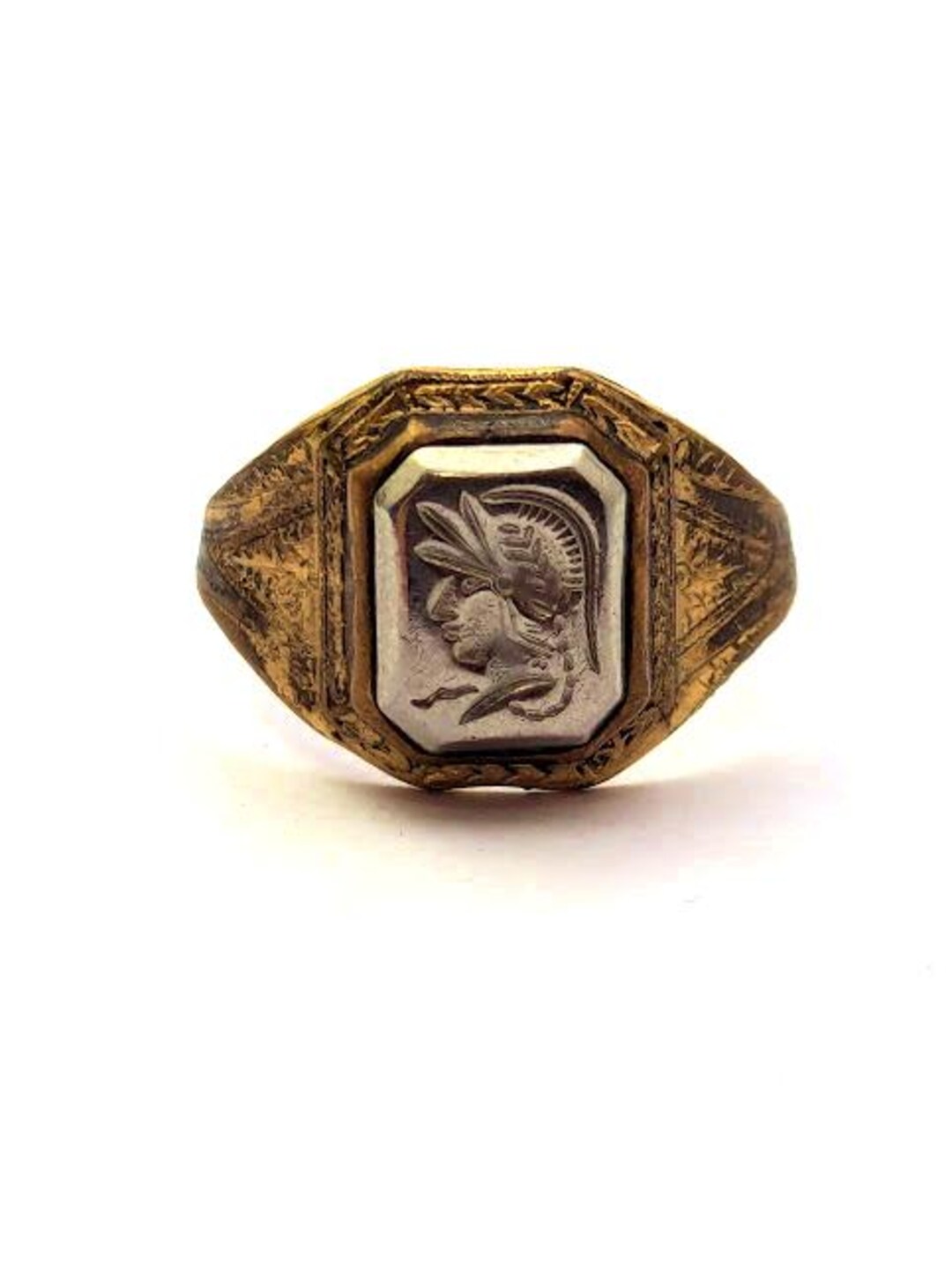 Vintage Roman Soldier Men's Signet Ring - Etsy