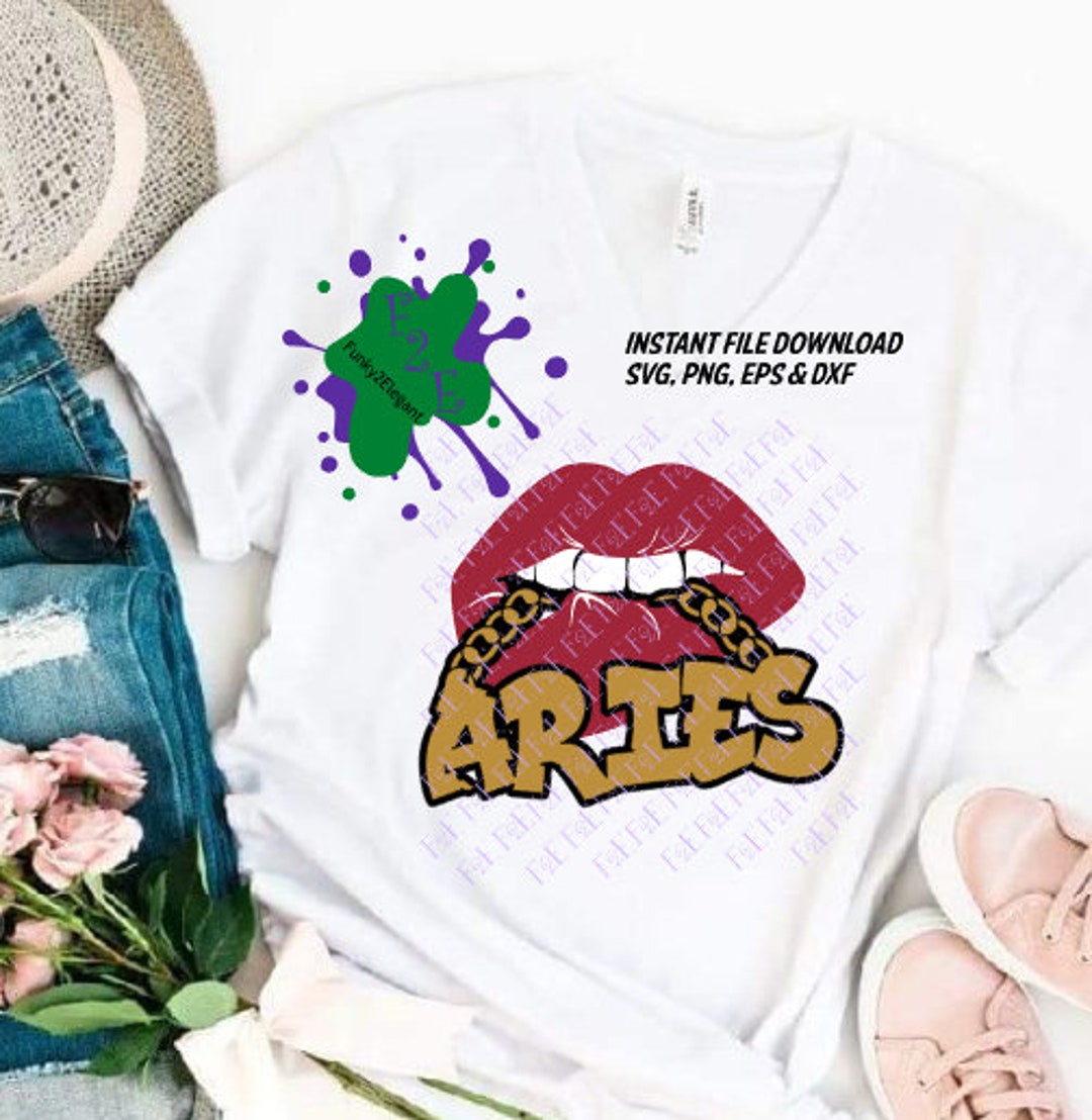 Zodiac Aries Lips With Chain SVG, PNG, EPS, Dxf - Etsy