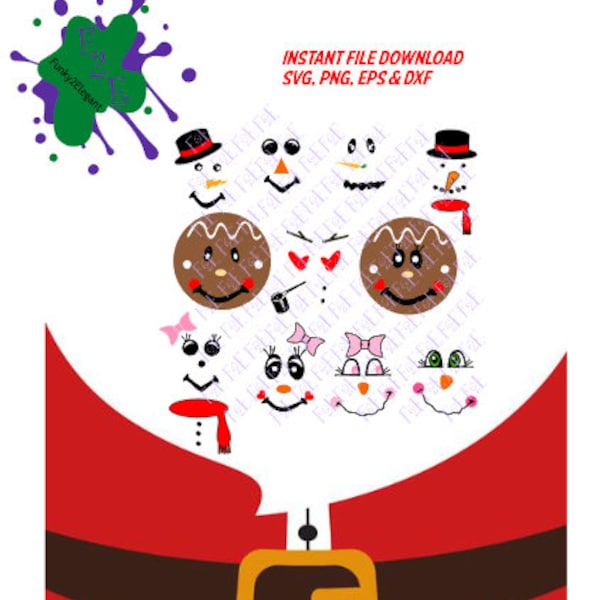 Gingerbread Face Svg - Etsy