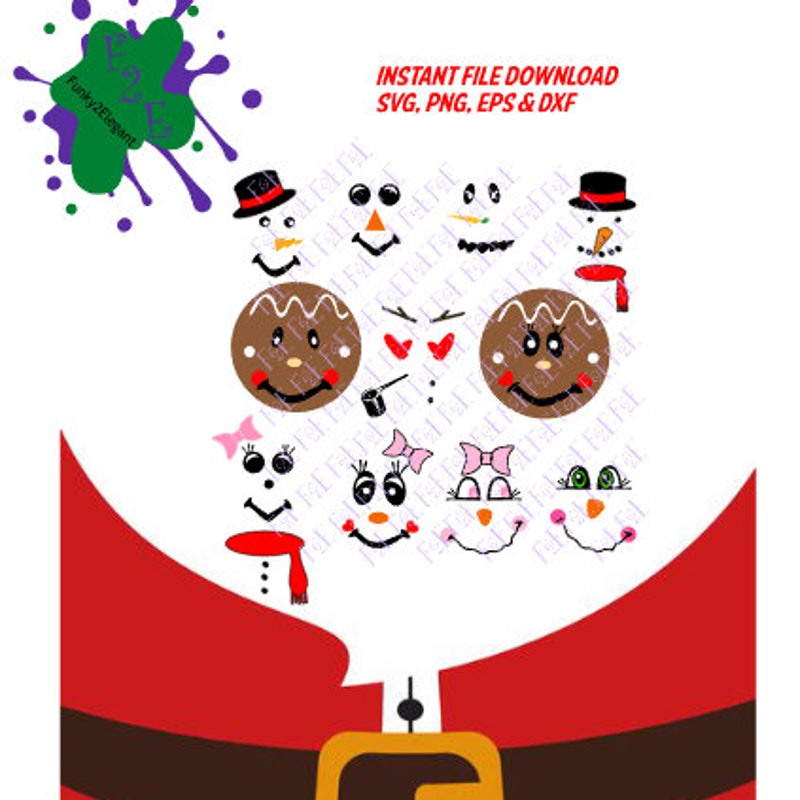 Gingerbread Face Svg - Etsy
