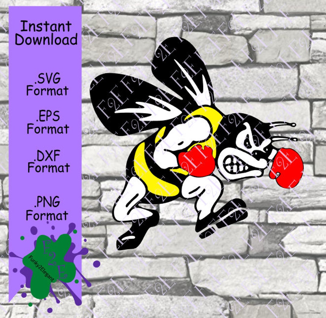 Boxing Bumble Bee (SVG, PNG, EPS, Dxf) - Etsy