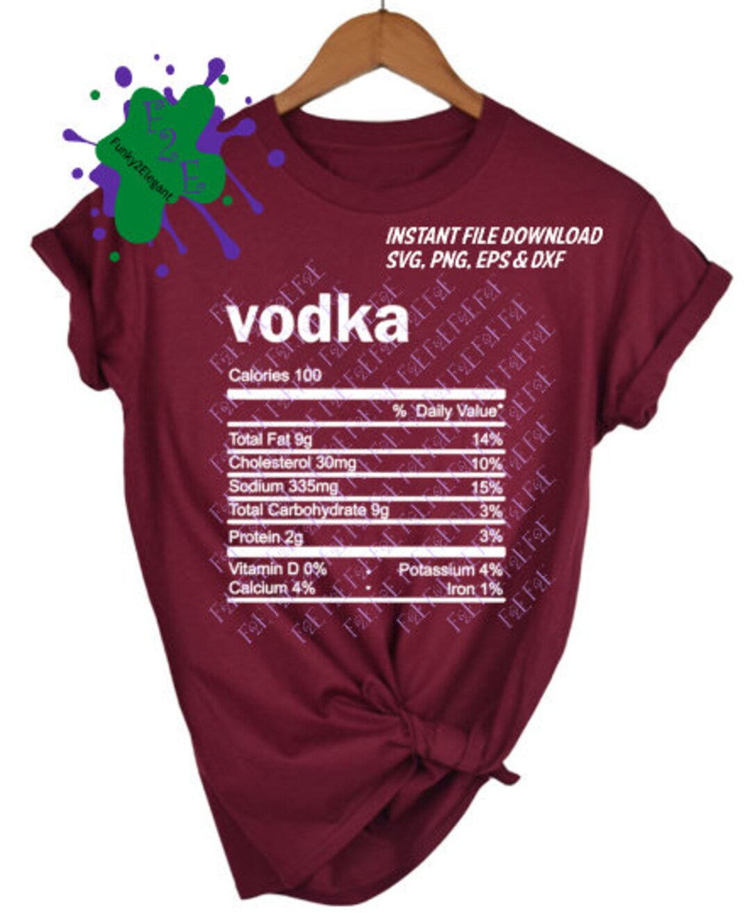Vodka Nutrition Facts SVG, PNG, EPS, Dxf - Etsy