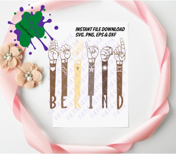 ASL Be Kind SVG PNG Eps Dxf - Etsy