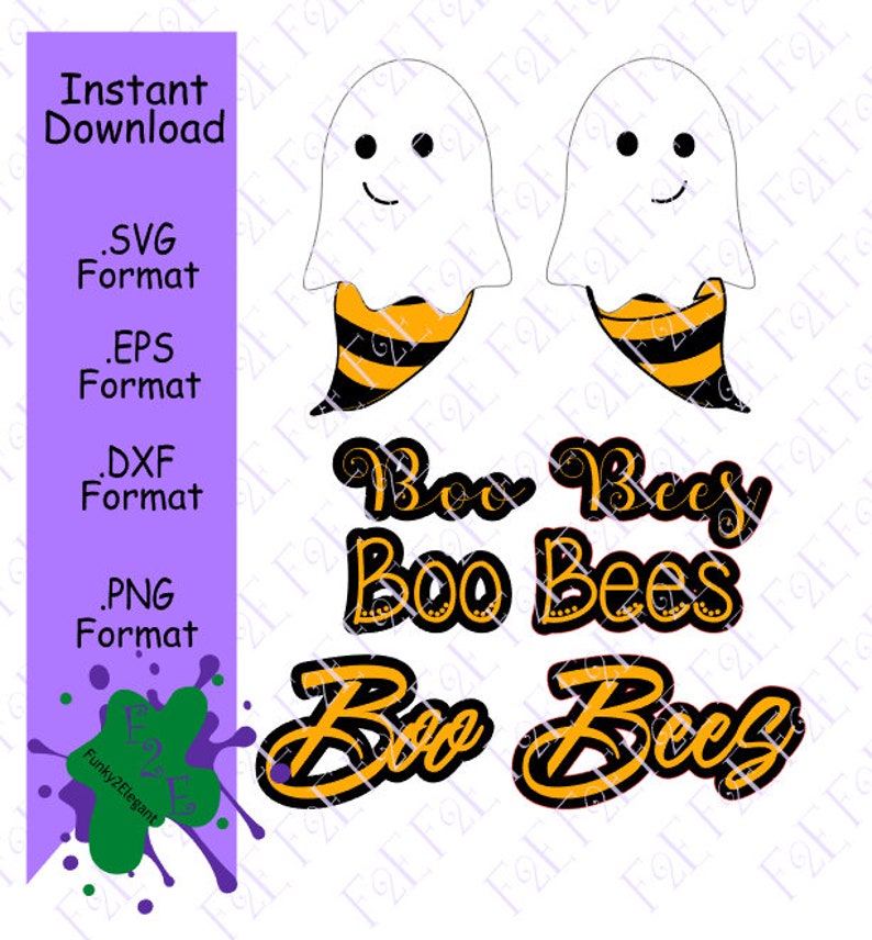 Boo Bees SVG PNG EPS Dxf - Etsy Australia