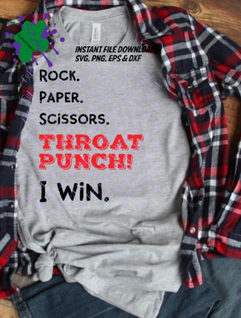 Rock Paper Scissor Throat Punch SVG, PNG, Eps, Dxf - Etsy
