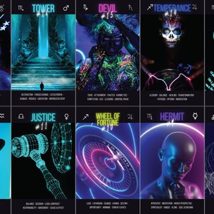 Neon Awakening Tarot Deck - Etsy