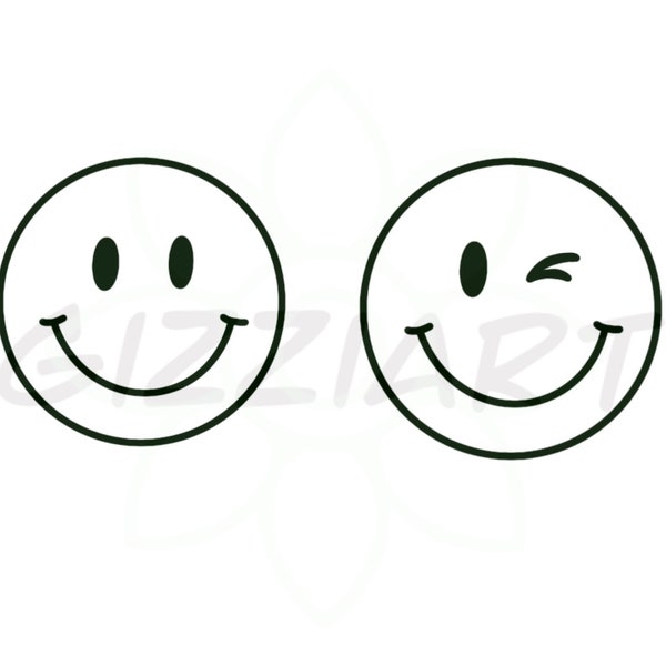 Smiley Face Card - Etsy